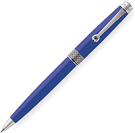Montegrappa Piacere, Stylo Bille, Bleu Cobalt avec Accents Blancs ...